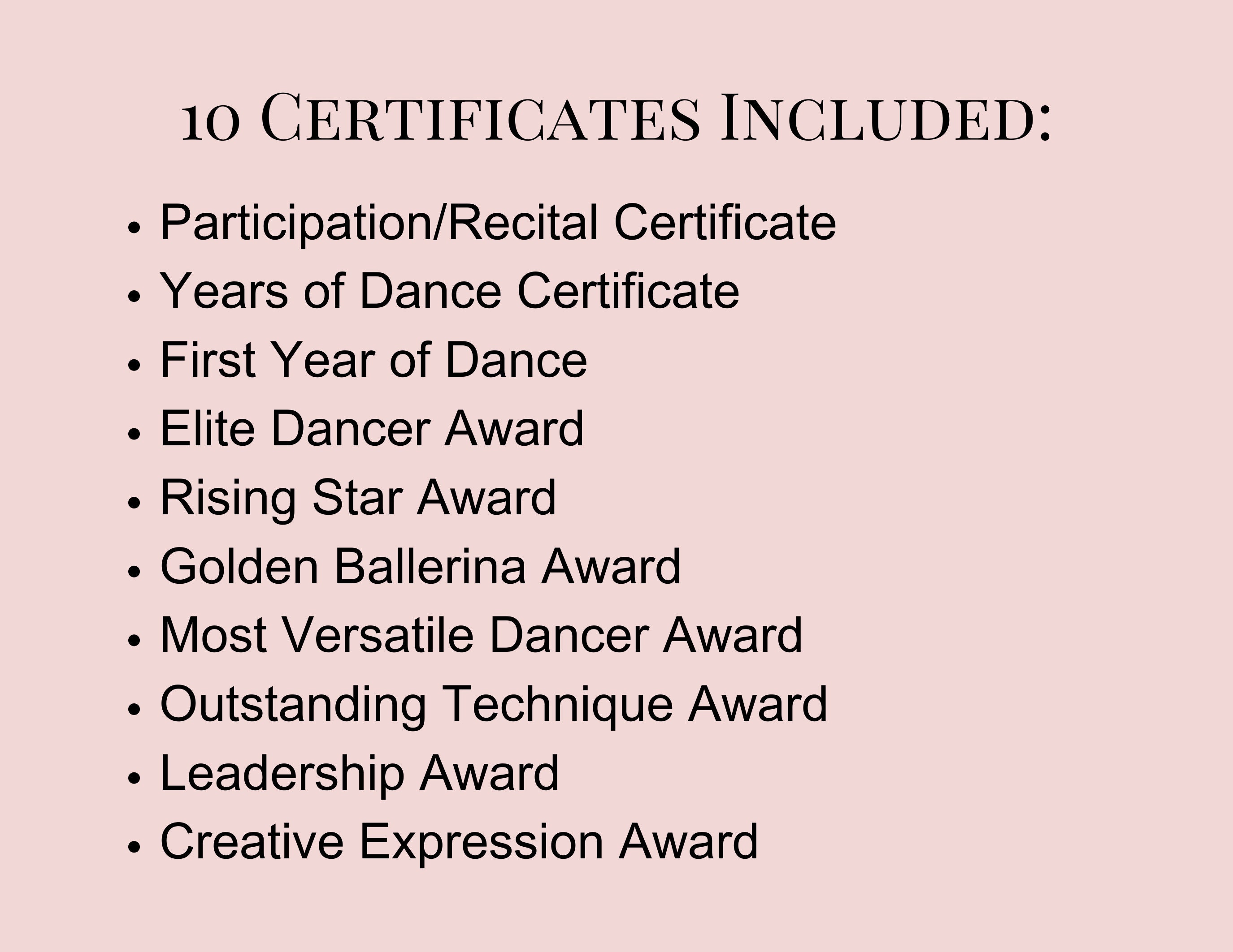 DANCE AWARD EDITABLE Certificates Bundle End of Year Floral Boho Top ...