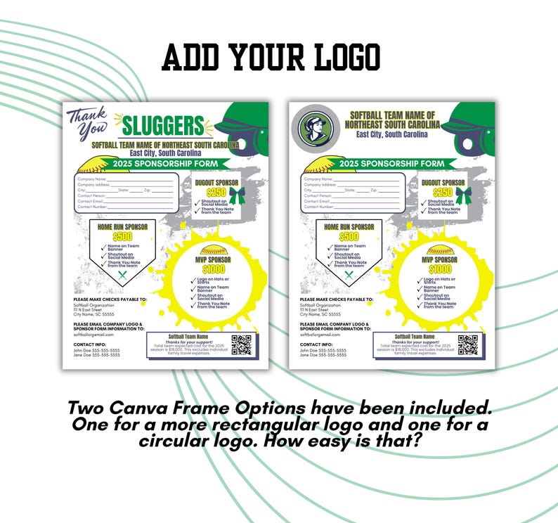 Editable Softball Sponsorship Flyer Template | Canva Sports Fundraiser ...