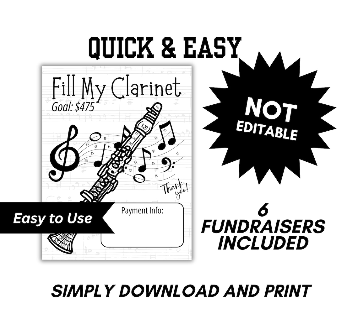 Marching Band Fundraiser Set Printable, Digital Download PDF & PNG ...
