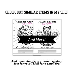 Cheer Fundraiser Printable | FILL MY UNIFORM | Cheer Comp ...