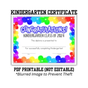 Kindergarten Graduation Diploma Printable With Bonus Activities ...