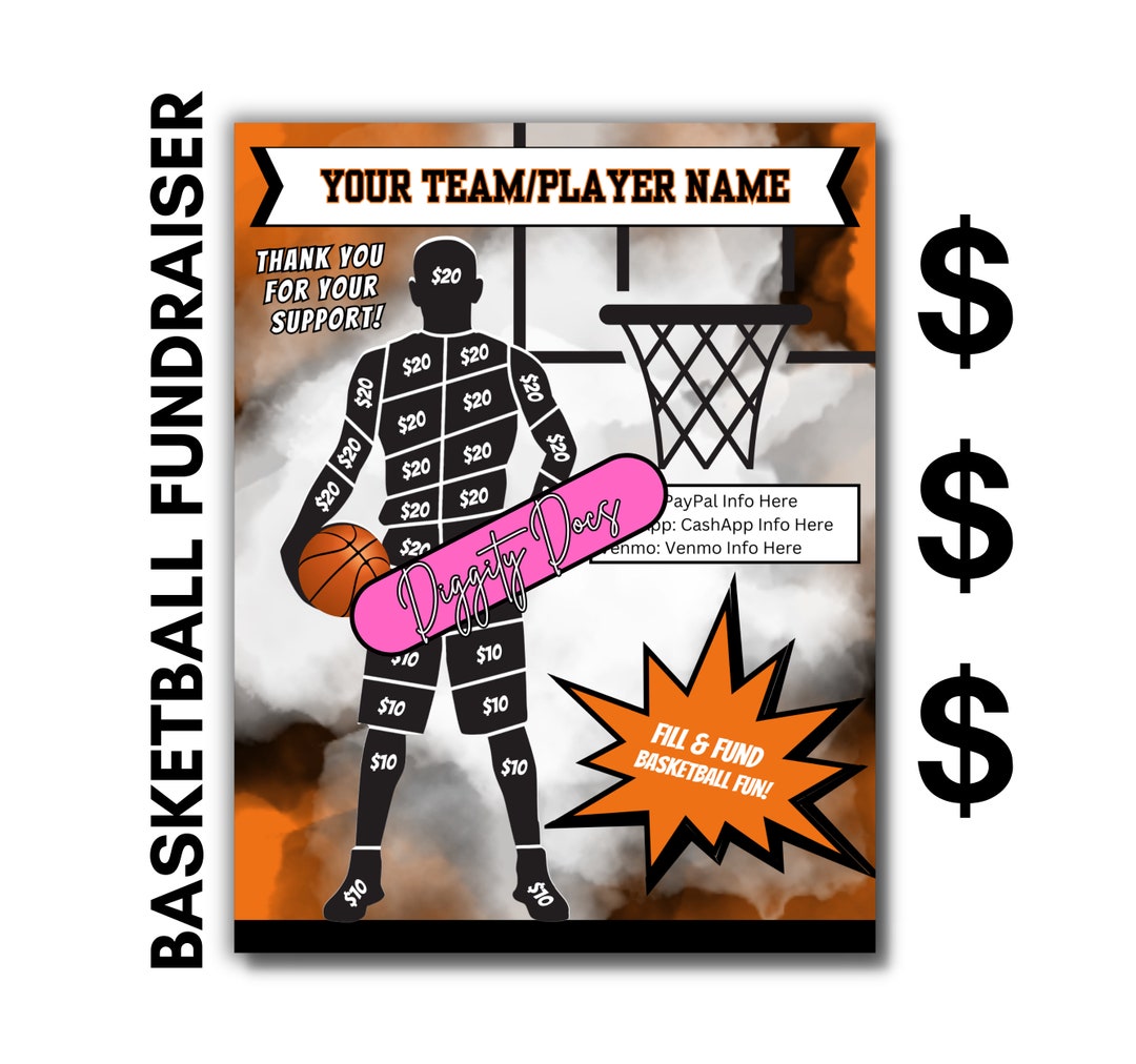BASKETBALL FUNDRAISER Template Fill My Basketball Player Basketball ...