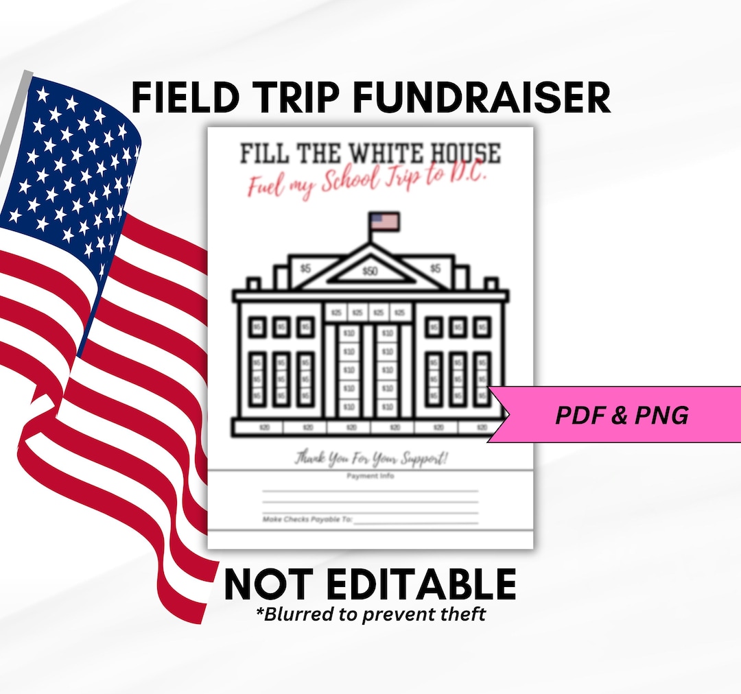 School Trip Fundraiser, Church Mission Fundraising, Color in Donations ...