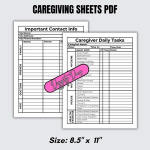 Caregiver Printable: for the Elderly and Their Caregiving. Help Keep ...