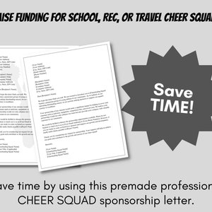 CHEER SPONSORSHIP LETTER: Customize and Support Your Local Cheer Squad ...