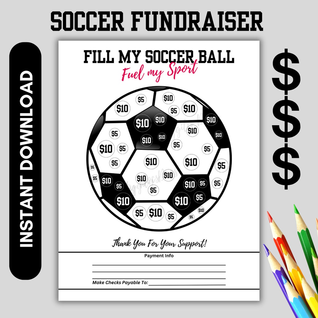 Fill My Soccer Ball Fundraiser Printable AAU Soccer Fundraiser elite ...