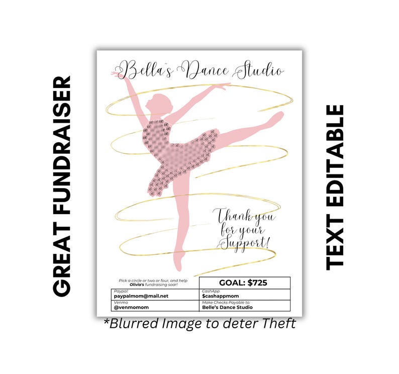 DANCE FUNDRAISER Editable Template - Raise 725 Dollars | Dance Team ...