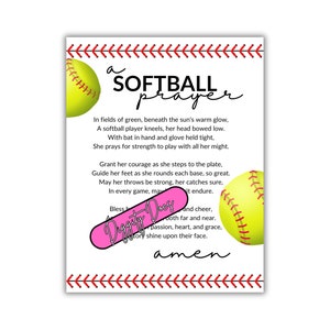 Softball Prayer Cards for Your Team's Strength and Spirit , Softball ...