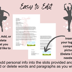 Dance Sponsorship Letter: Customize and Support the Art of - Etsy