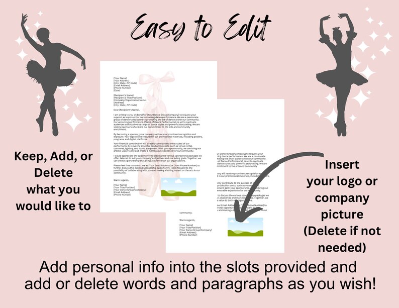 Dance Sponsorship Letter: Customize and Support the Art of Dance Dance ...