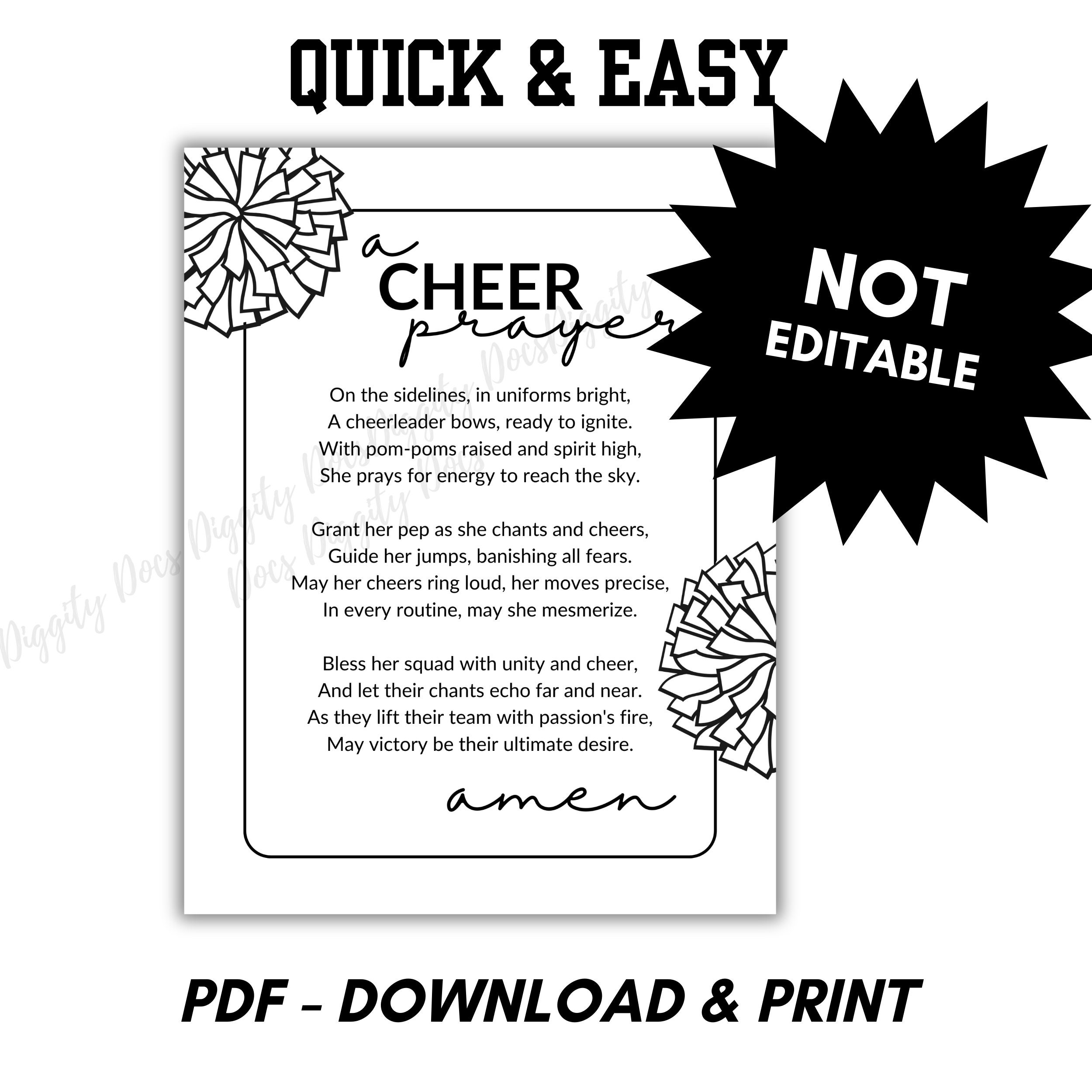 Cheer Prayer Cards: Elevate Your Cheer Journey With Inspirational ...
