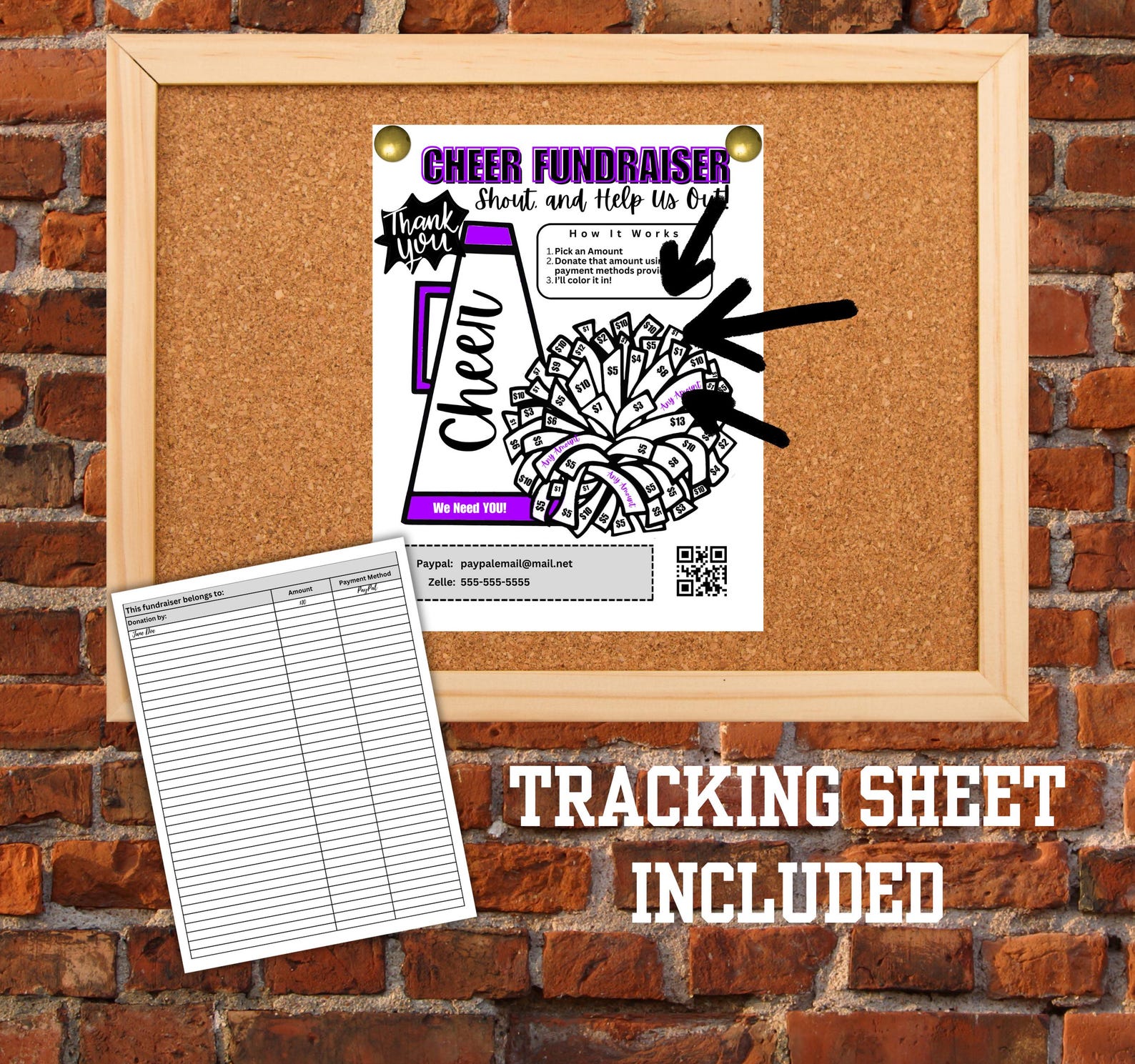 Bulk Cheer Fundraiser Set: 6 Fully Editable Designs for Cheer Camps ...