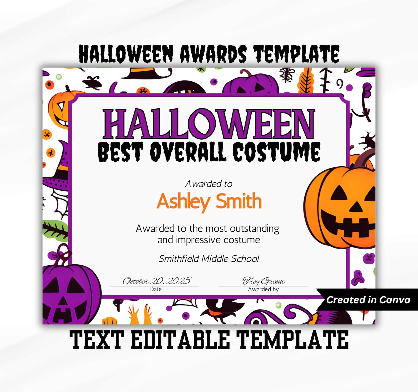 Halloween Costume Award Certificates - Large Lot, Costume, Home ...