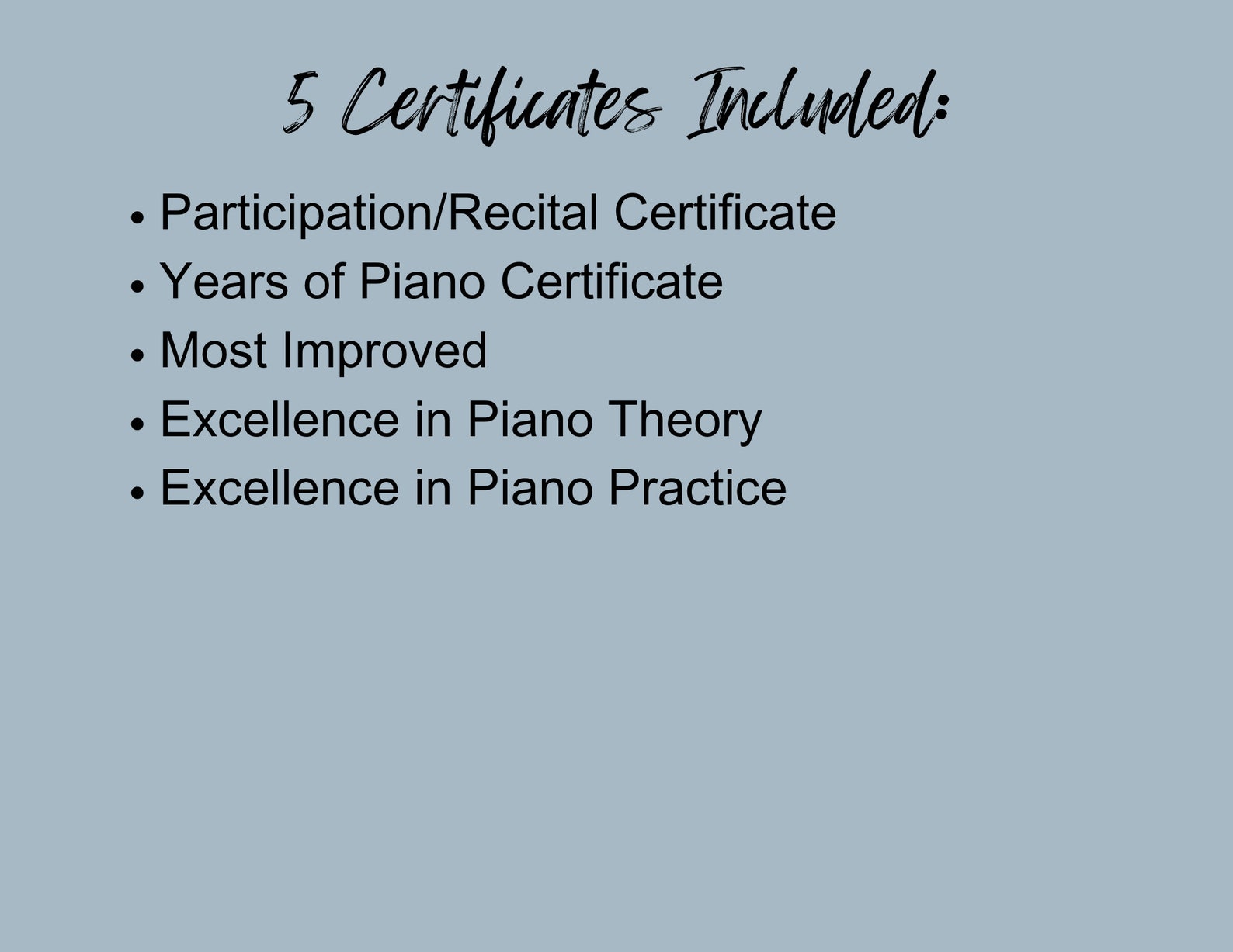 EDITABLE PIANO RECITAL Certificates Piano Awards Piano - Etsy