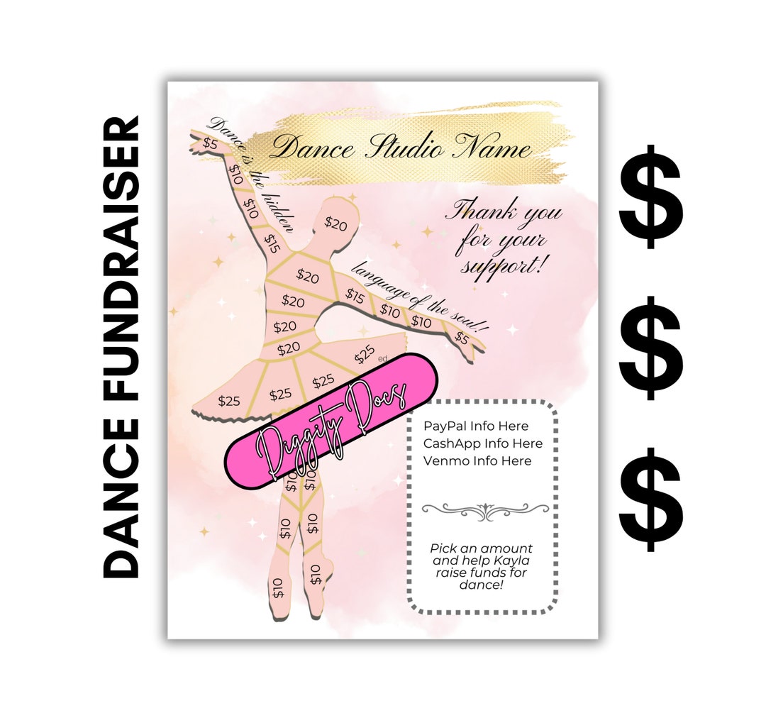 BALLET Fundraiser Fill-in Editable Ballet Fundraiser Sheet Dance ...