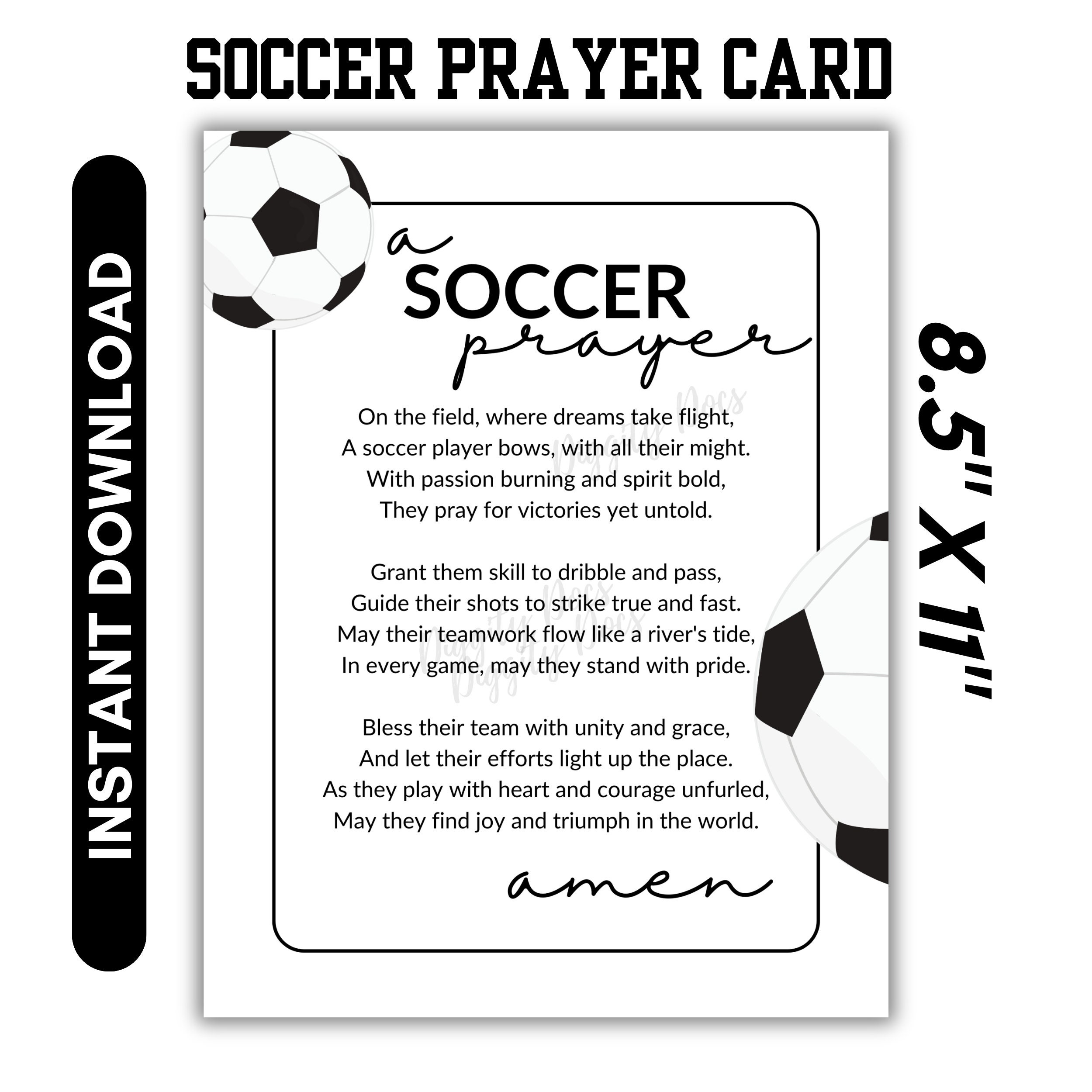 Soccer Prayer Card: Empower Your Game With Inspirational Strength ...