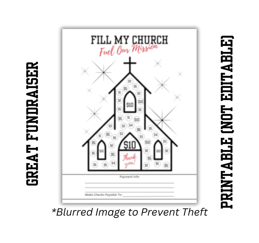 CHURCH BUILDING FUND Fundraiser Printable | Building Fundraising ...