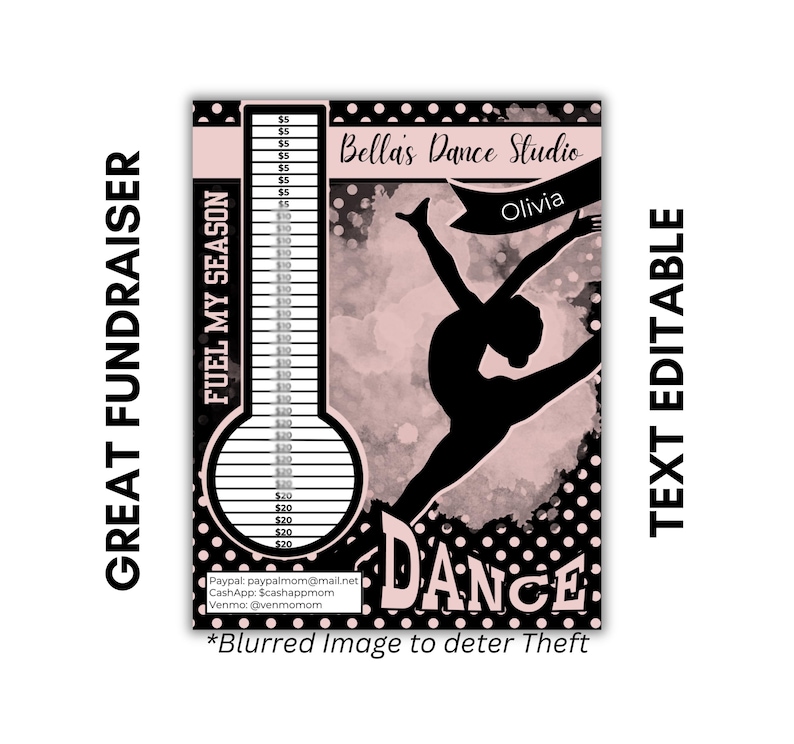 Dance Fundraiser - FUEL MY SEASON Fill My Meter Editable Template ...