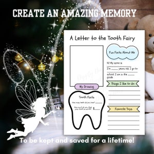 Letter to the Tooth Fairy PDF Printable | Instant Download | Tooth ...