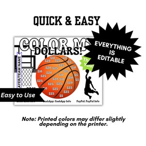 FULLY EDITABLE Basketball Fundraiser, Unique, Fill My Basketball ...