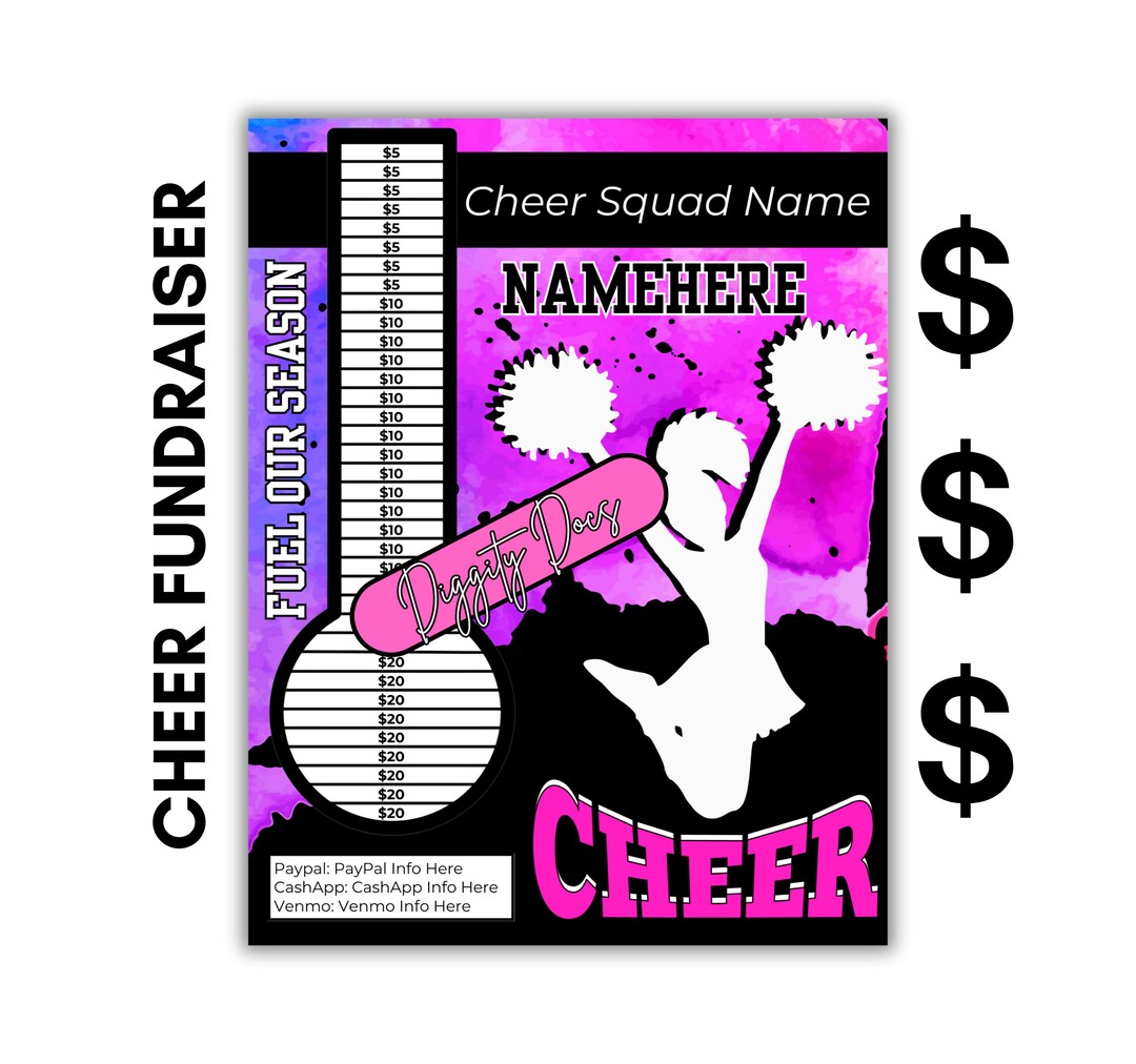 FUEL MY SEASON Fill My Meter Editable Cheer Fundraiser Fuel Our Season ...