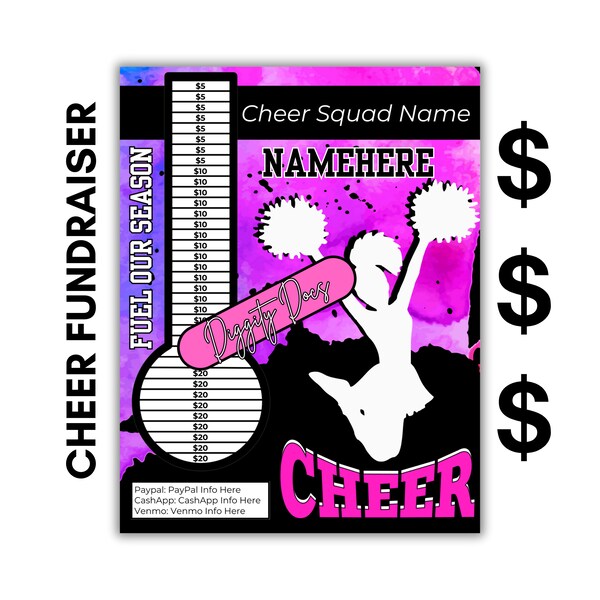 Cheer Fundraiser Template - Etsy