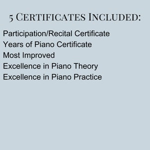 EDITABLE PIANO RECITAL Certificates | Piano Awards | Piano Theory ...