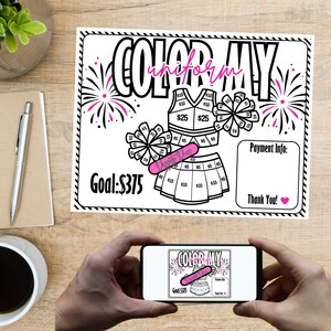 Cheer Fundraiser Printable | COLOR MY UNIFORM | Cheer Comp ...