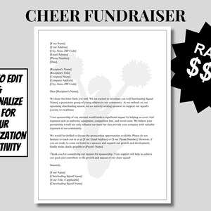 CHEER SPONSORSHIP LETTER: Customize and Support Your Local Cheer Squad ...