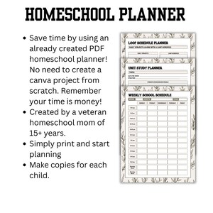 Homeschool Planner Printable - 50 Pages, 8.5 X 11, Coordinating Colors ...