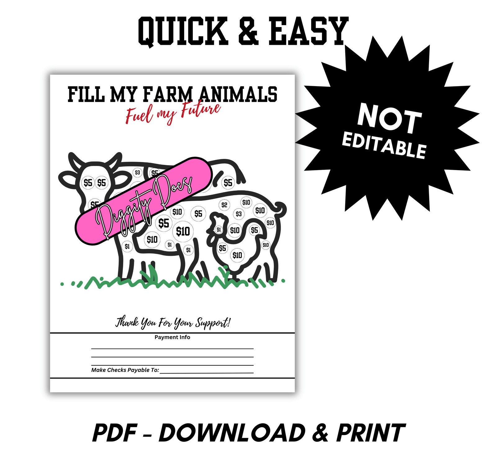 Fill My FARM ANIMALS: High School Fundraiser for Future Farmers ...