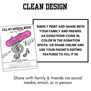 Fill My MUSIC NOTES: BAND High School Fundraiser | Printable 8.5x11 ...