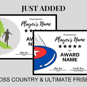 SPORTS Award Certificates BUNDLE | Editable High School Awards | End of ...