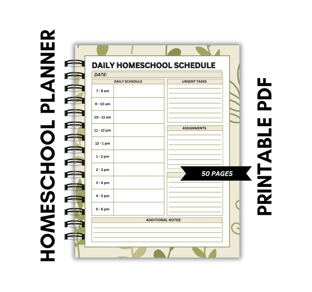 Homeschool Planner Printable - 50 Pages, 8.5 X 11, Coordinating Colors ...