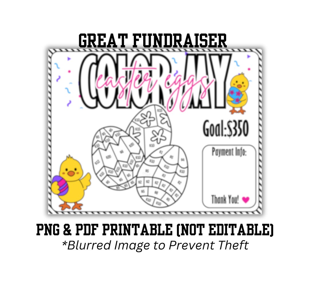 COLOR MY EASTER Eggs Fundraiser, Easter Fundraising Flyer, Fill My ...