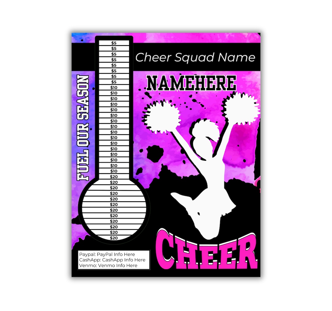 FUEL MY SEASON Fill My Meter Editable Cheer Fundraiser Fuel Our Season ...