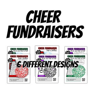 Bulk Cheer Fundraiser Set: 6 Fully Editable Designs for Cheer Camps ...