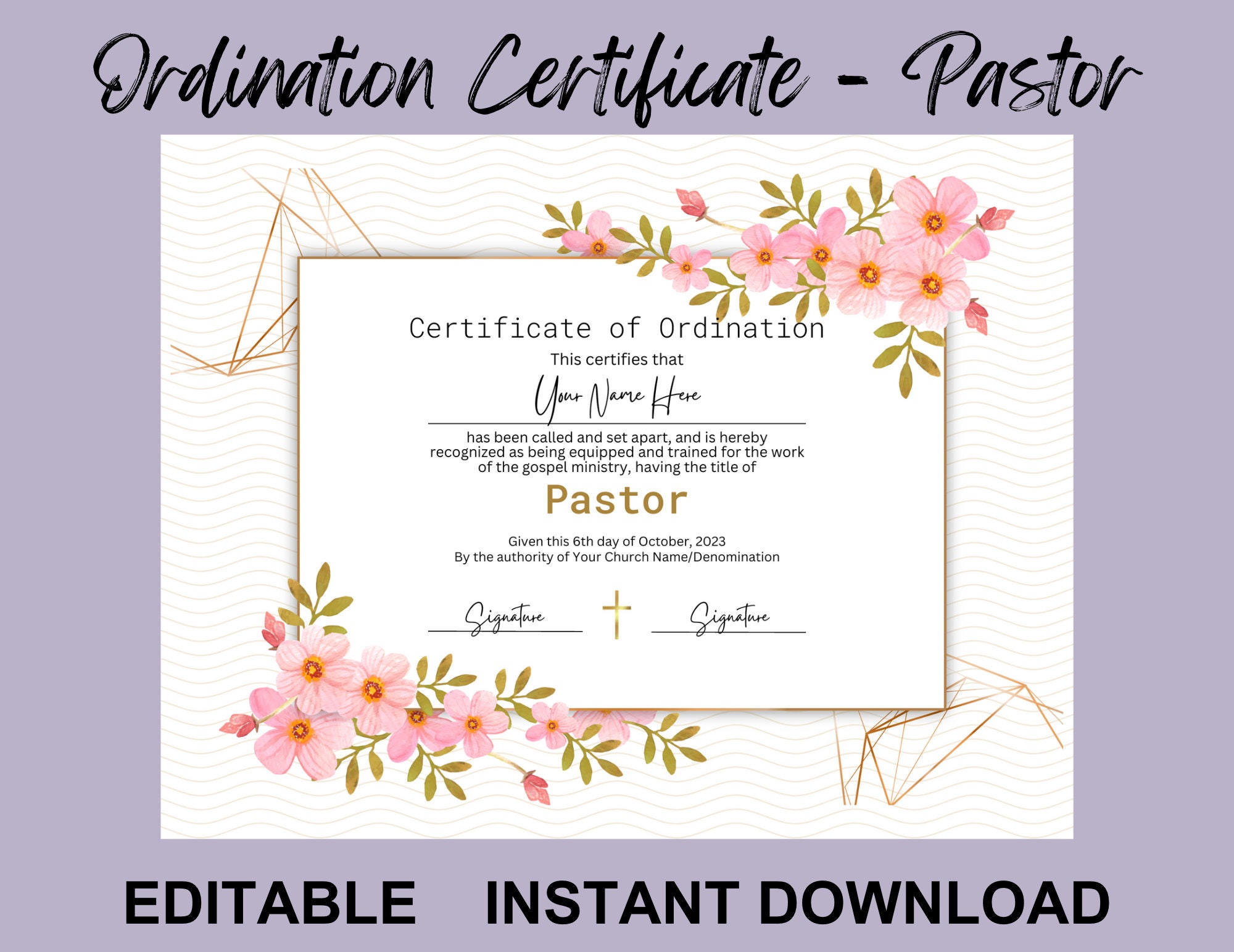 Ordination Service Bulletin