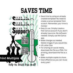 CHEER Fundraiser, Meter Fundraiser, Editable CHEER Fundraiser Game ...