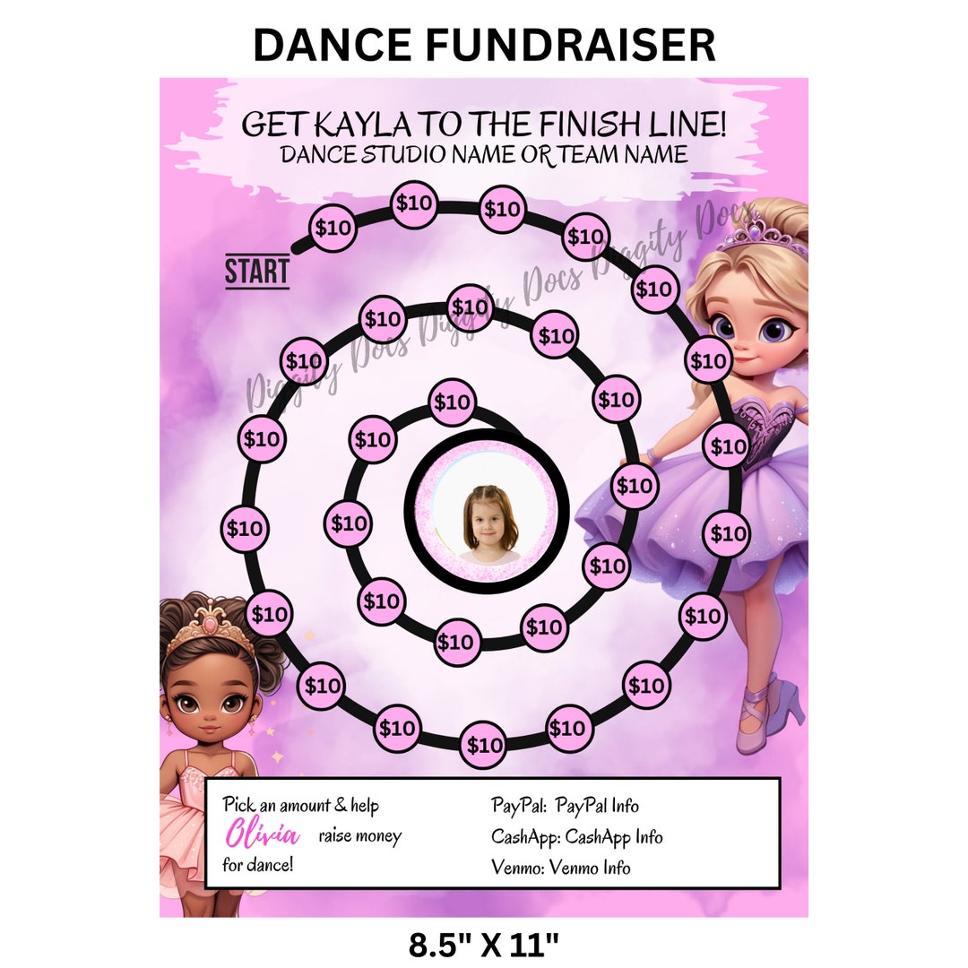 BALLET FUNDRAISER Template Get to the Finish Line Fundraiser Insert ...