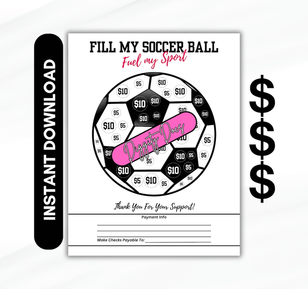 Fill My Soccer Ball Fundraiser Printable AAU Soccer Fundraiser elite ...