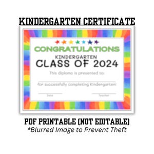 Kindergarten Graduation Diploma Printable With Bonus Activities ...