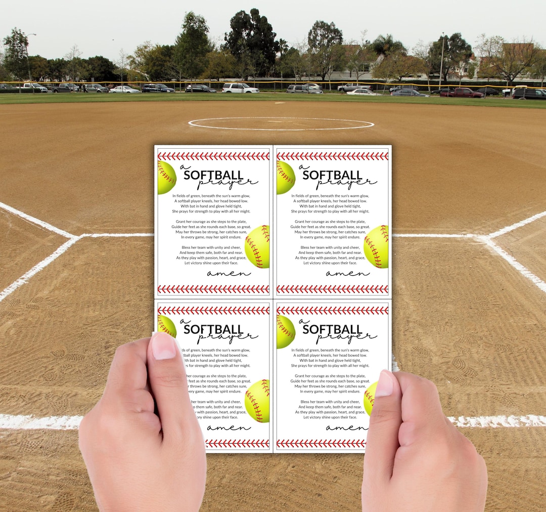 Softball Prayer Cards for Your Team's Strength and Spirit! , Softball ...