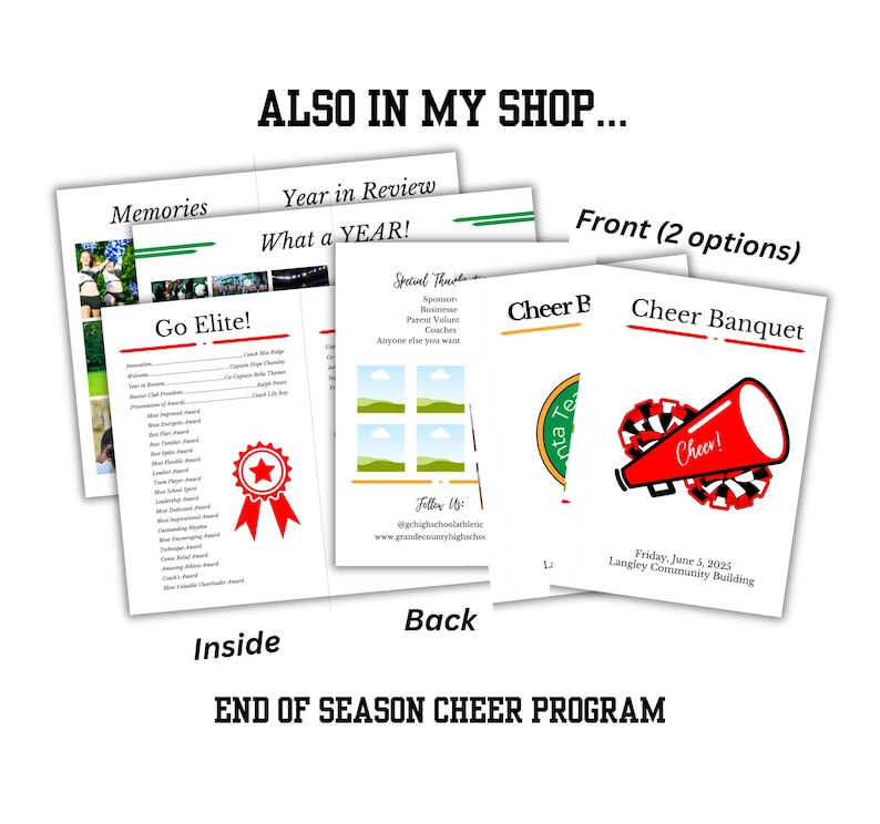 CHEER AWARD Editable Certificates | Celebrate Your Cheerleaders ...