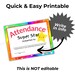 Attendance Certificate Super Star Attendance Printable PDF School ...