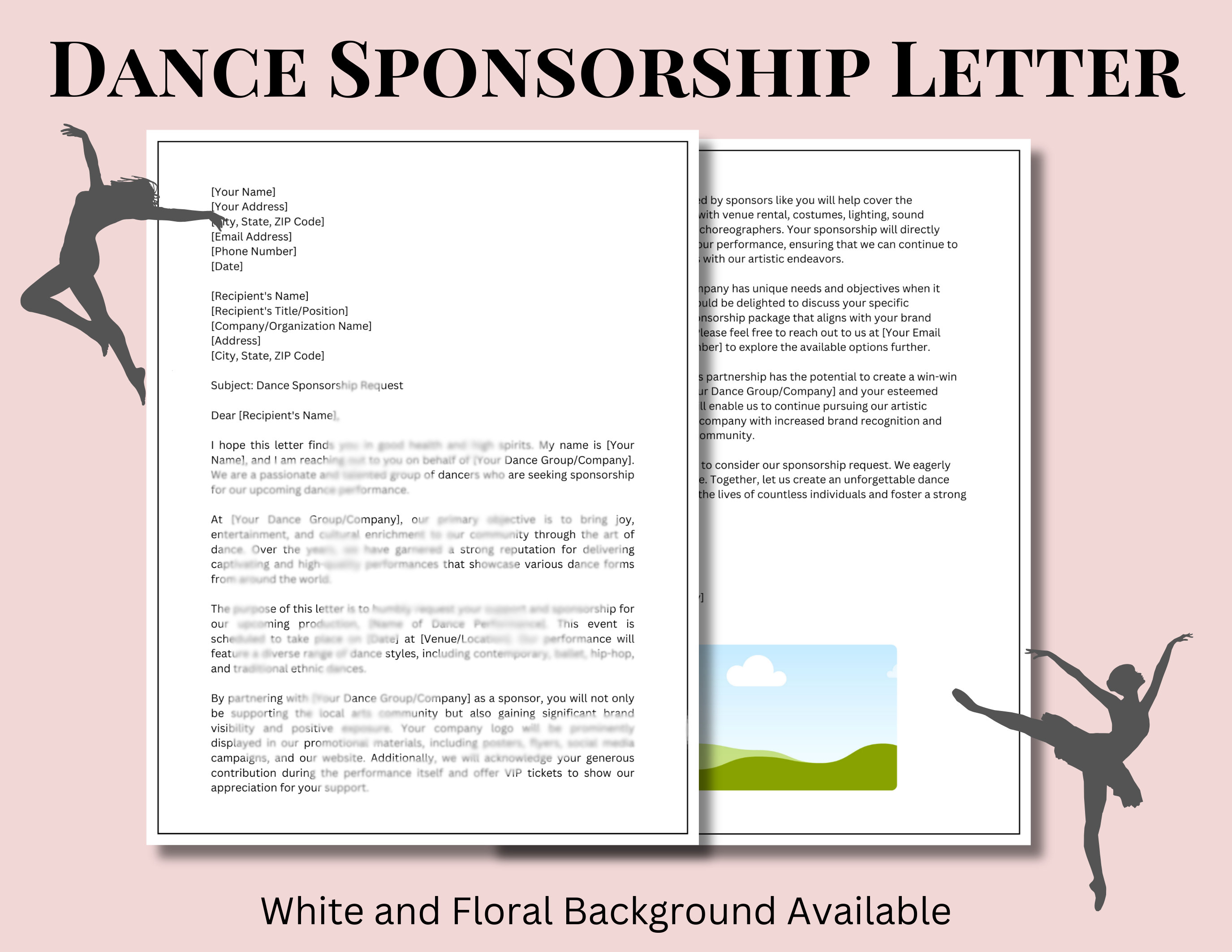 Dance Sponsorship Letter: Customize and Support the Art of Dance ...
