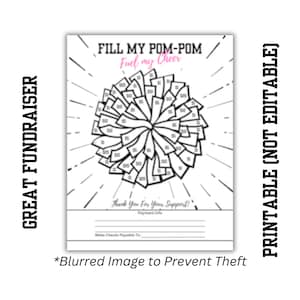 Cheer Fundraiser Printable | FILL MY Pom-pom | Cheer Comp ...