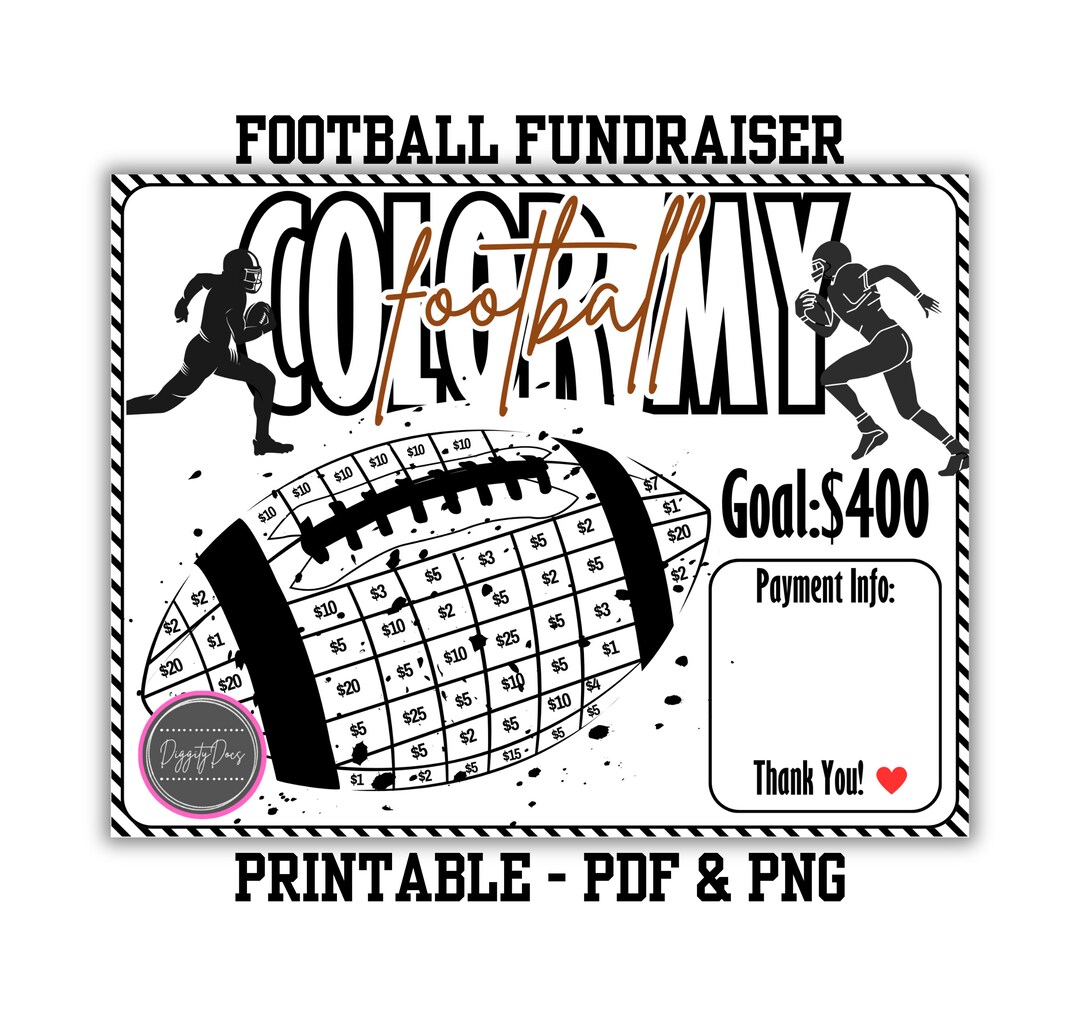 COLOR MY FOOTBALL Fill My Football Youth Football Pee Wee Youth Sports ...
