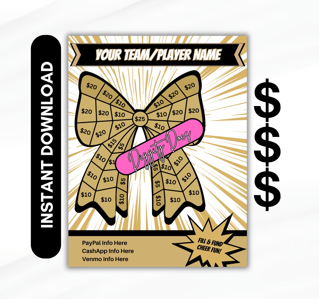 Cheer Fundraiser, Fill My Bow, Customizable Cheer Fundraiser ...