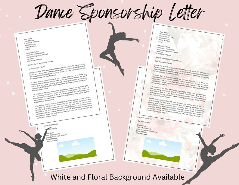 Dance Sponsorship Letter: Customize and Support the Art of - Etsy